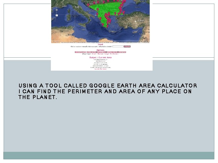 Does the difference between square area and surface