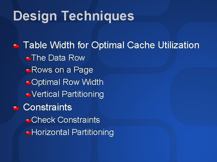 DBA 324 Designing for Performance Kimberly L Tripp