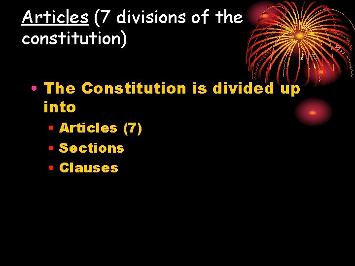 United States Constitution Structure 3 parts Preamble Body