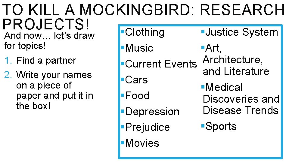 TAKING NOTES Today were going to begin our