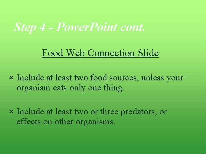 The Rainforest Food Web Introduction We will be