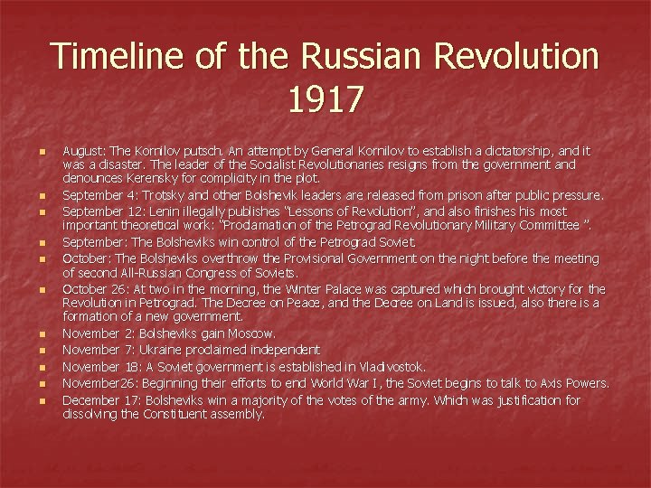 Power to the Soviets The Bolshevik Revolution 1917