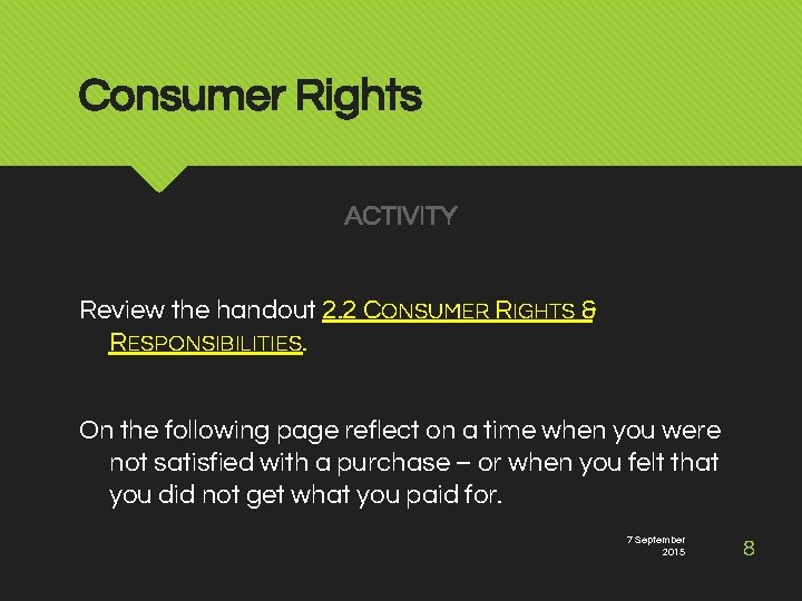 Lesson 2 2 Consumer Rights and Responsibilities Lesson