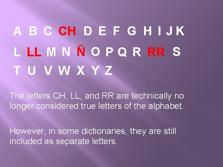 THE ALPHABET AND PHONICS Spanish I III Seora