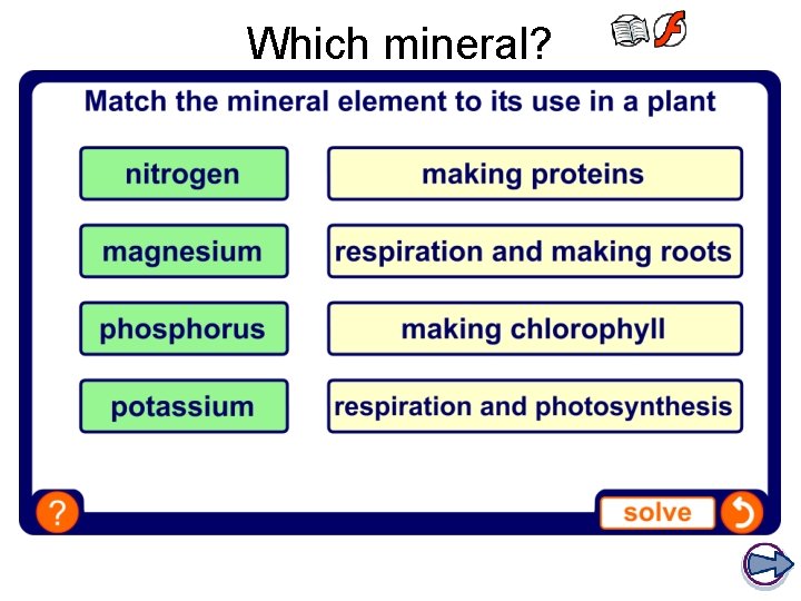 Minerals and Plants Learning objectives To know that