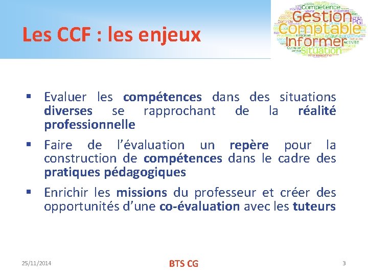 Rfrentiel du BTS CG Pour une certification au
