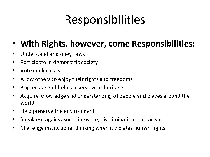 Chapter 12 What is Citizenship Rights and Responsibilities