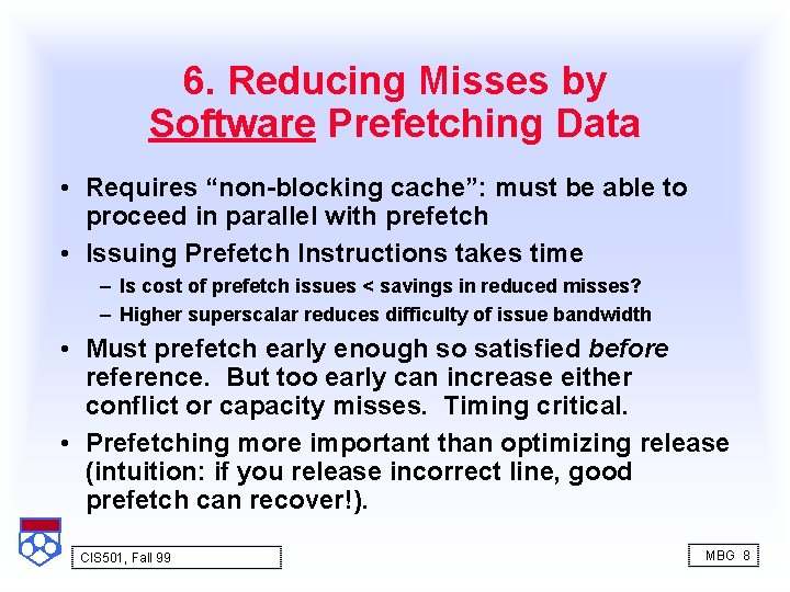 Lecture 9 Memory Hierarchy 3 Michael B Greenwald