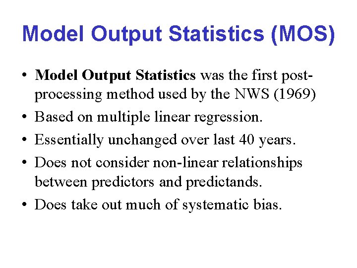 Model Post Processing Model Output Can Usually Be