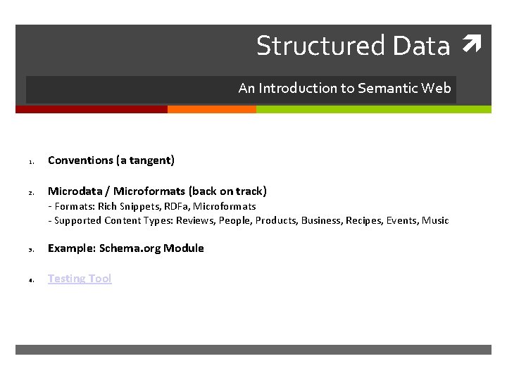 Structured Data An Introduction to Semantic Web It