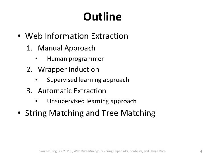Web Mining Structured Data Extraction 1011 WM 09