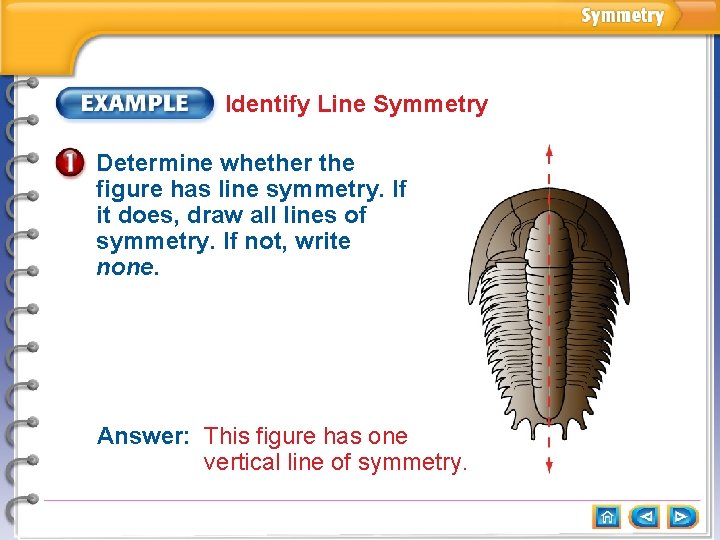 Main Idea and Vocabulary Example 1 Identify Line