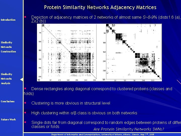 Protein Sequence and Structurebased Similarity Networks Ioannis Valavanis