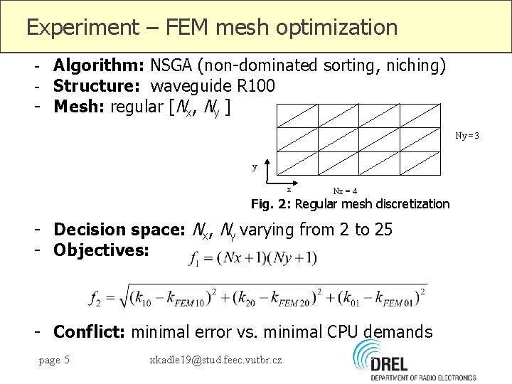 MultiObjective Optimization for Finite Element Analysis ITSS 2010