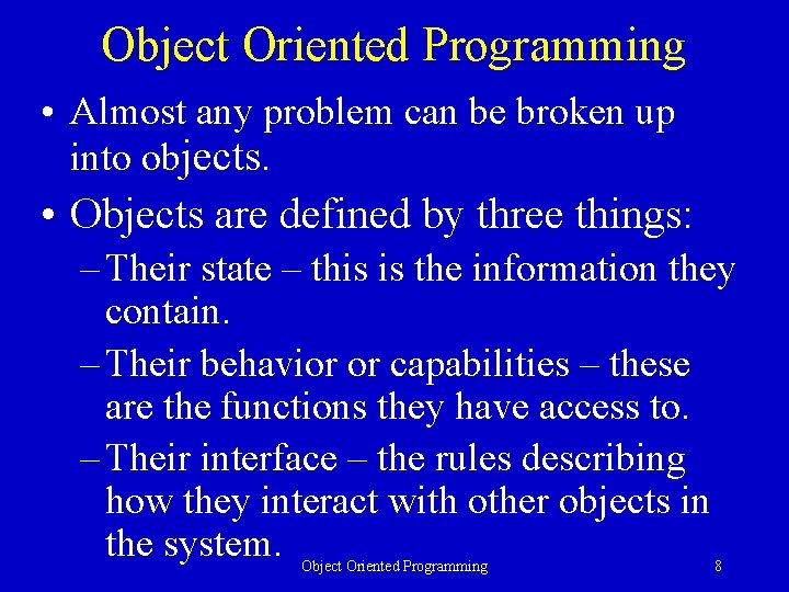 C Classes Object Oriented Programming What is it