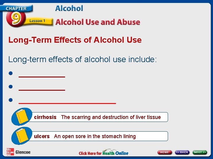 Chapter Nine Lesson One Alcohol Use And Abuse