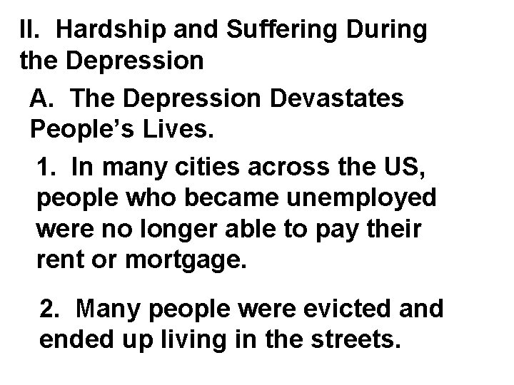 Chapter 14 The Great Depression Begins I The
