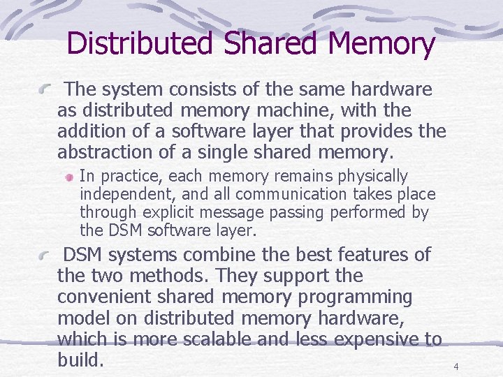 Munin Clouds and Treadmarks Distributed Shared Memory course