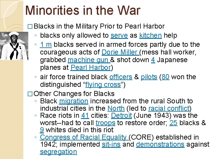 Early Battles and Minorities in the War Early