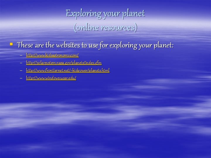 Planetary project webquest John Pierce Grades 3 5