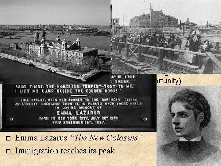 INDUSTRIALIZATION URBANIZATION Immigration New Immigrants 1800 1880 more