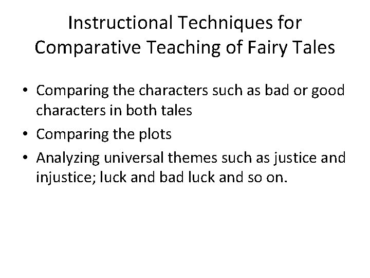 Teaching Fairy Tales Through Comparative Literature Betl ALTA