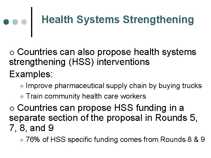 Analysis of Global Fund Support for Health Systems