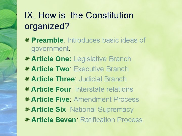 Creating A Republic The Creation of the US