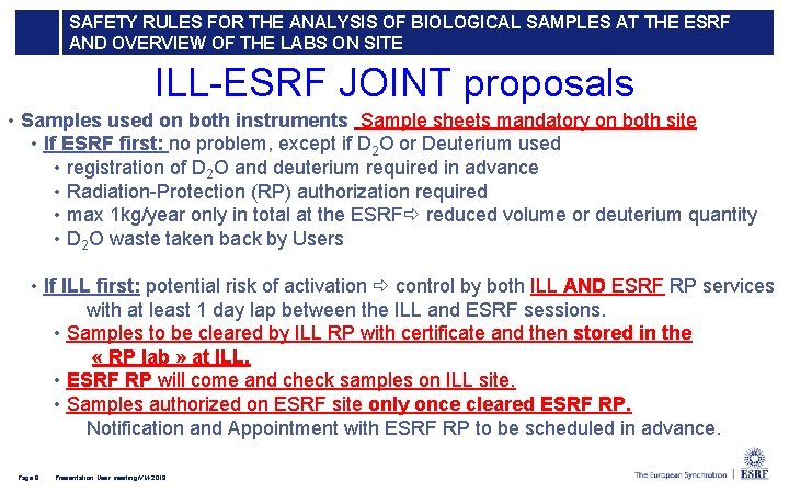 SAFETY RULES FOR THE ANALYSIS OF BIOLOGICAL SAMPLES