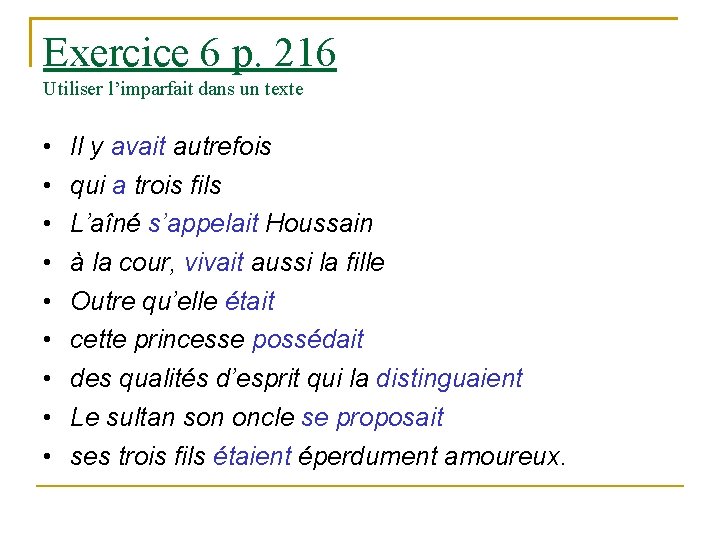Exercice 1 p 215 Reconnatre linfinitif des verbes