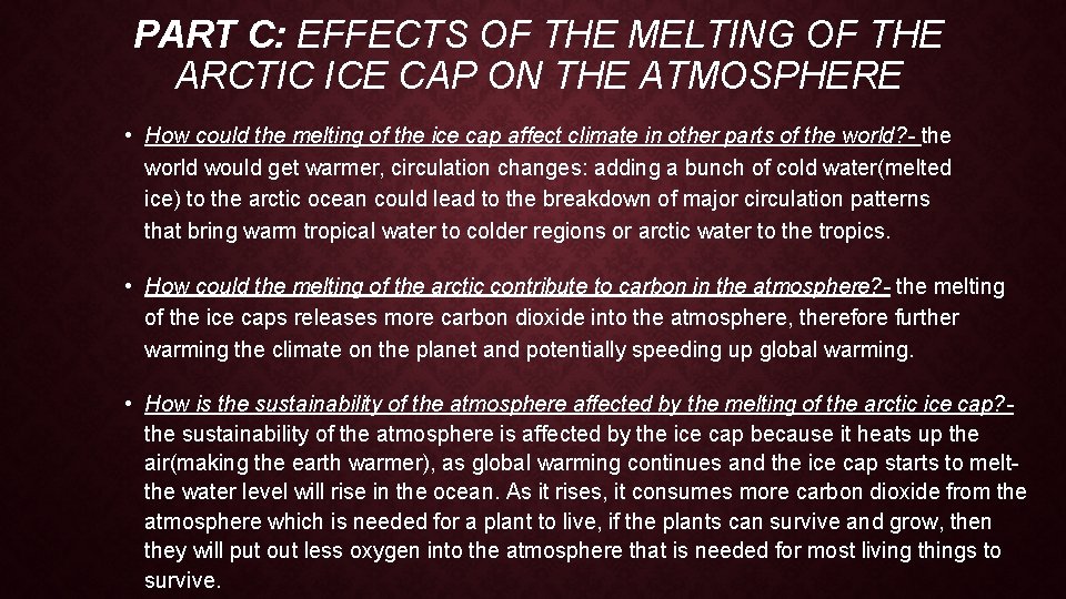 ARCTIC ICE CAP INQUIRY By Emma Aizer INQUIRY