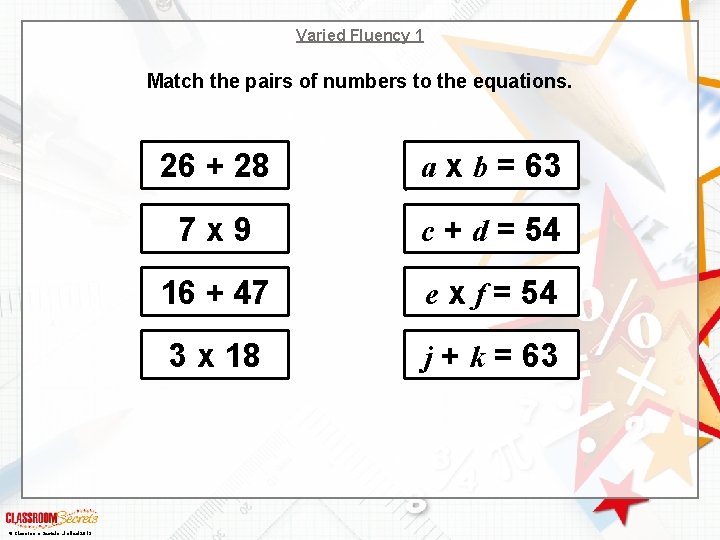 Year 6 Spring Block 3 Algebra Find Pairs