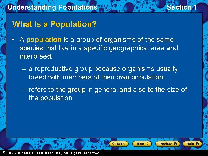 Understanding Populations Bellringer Section 1 Understanding Populations Section