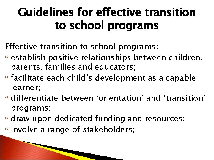 Successful Transition to School for Indigenous Children Bob