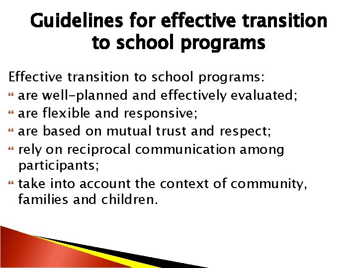 Successful Transition to School for Indigenous Children Bob