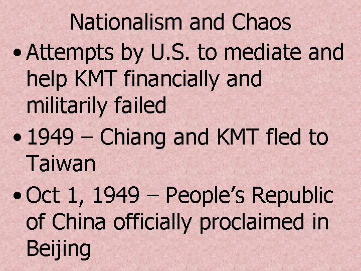 The History of the Peoples Republic of China