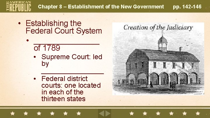 CHAPTER 8 ESTABLISHMENT OF THE NEW GOVERNMENT 1