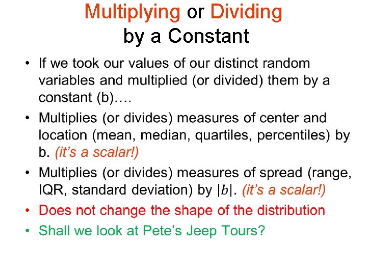 Transforming and Combining Random Variables Section 6 2