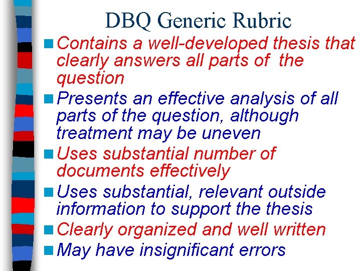 How To Write a DBQ Suggestions for Success