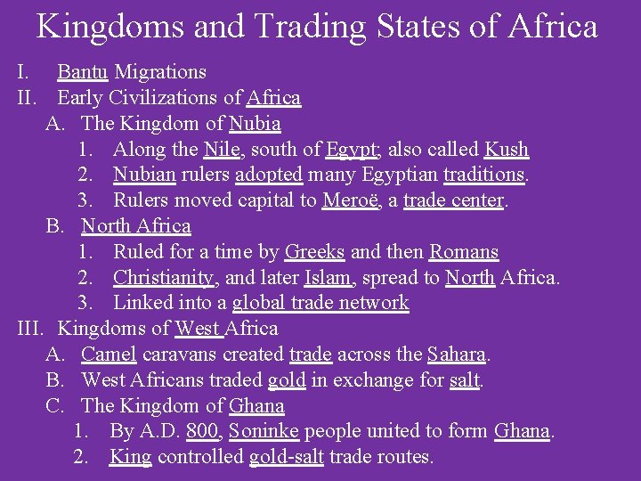 Review Unit A Global View Regional Civilizations Kingdoms
