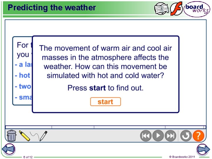 Predicting the Weather 1 of 12 Boardworks 2011