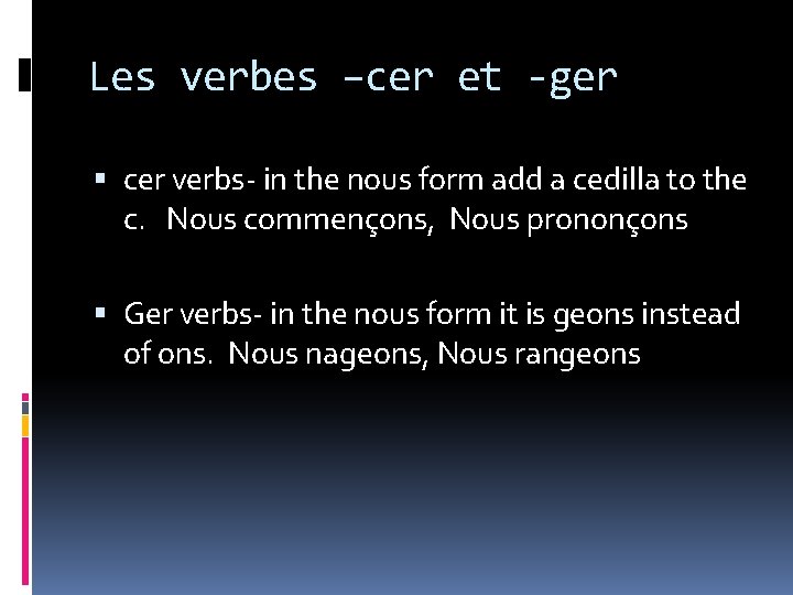 LES VERBES IRRGULIERS AU PRSENT IR Une rvision