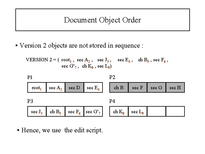 Version Management for XML Documents CopyBased vs EditBased