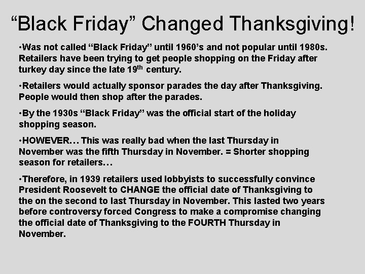 BLACK FRIDAY BLACK FRIDAY Black Friday History Black