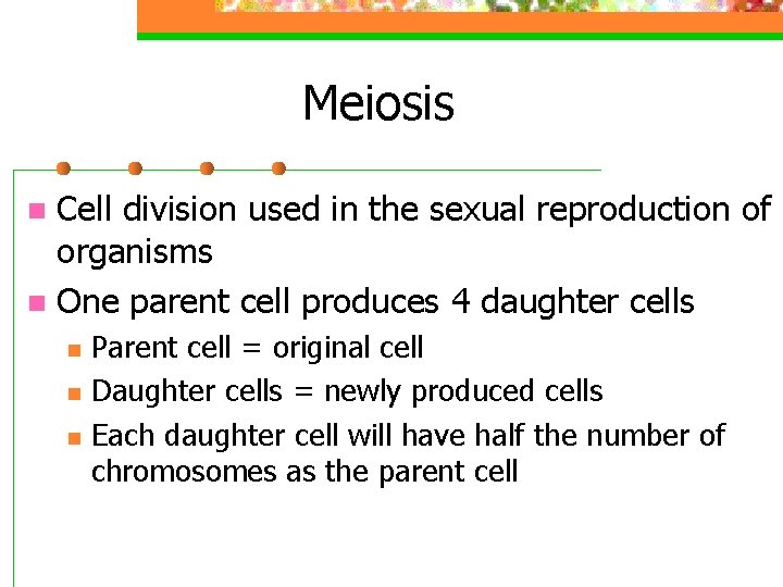 Determining the Basis of Life Chapter 6 Lesson