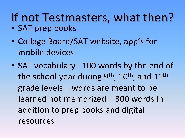 SAT Vocabulary Instruction Expectations and FollowThrough ...