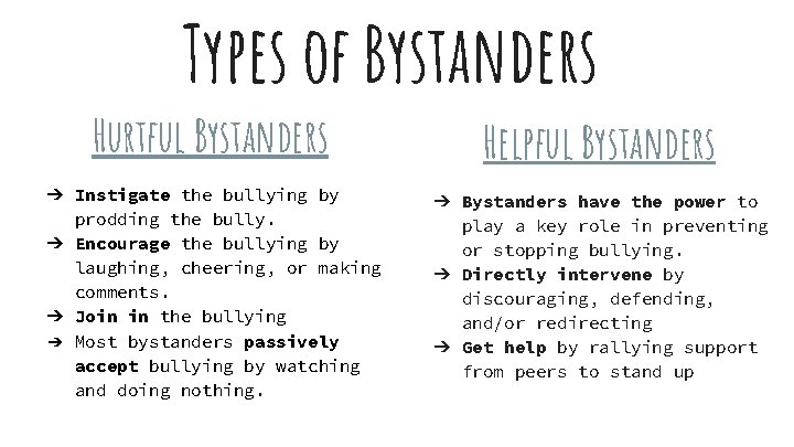Be an Upstander What can ONE person do