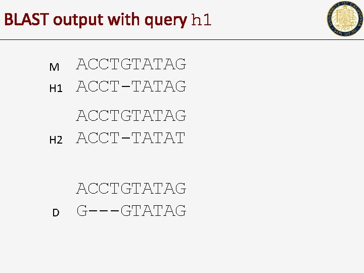 CSE 182 L 2 Blast variants I Dynamic