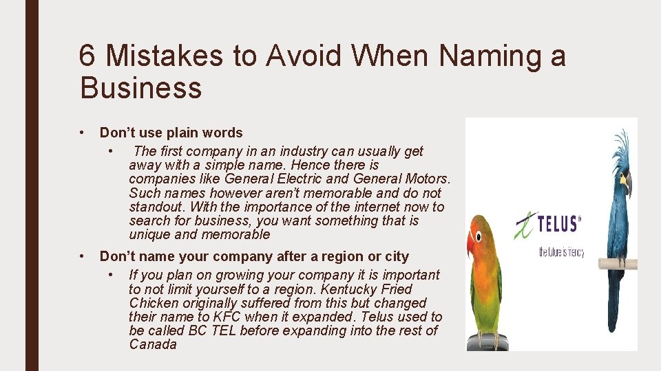 THE BUSINESS PLAN Moving Forward By tomorrow we