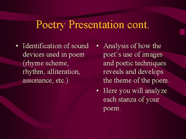 World Literature Poetry Presentation Ms Julious Objectives Familiarize